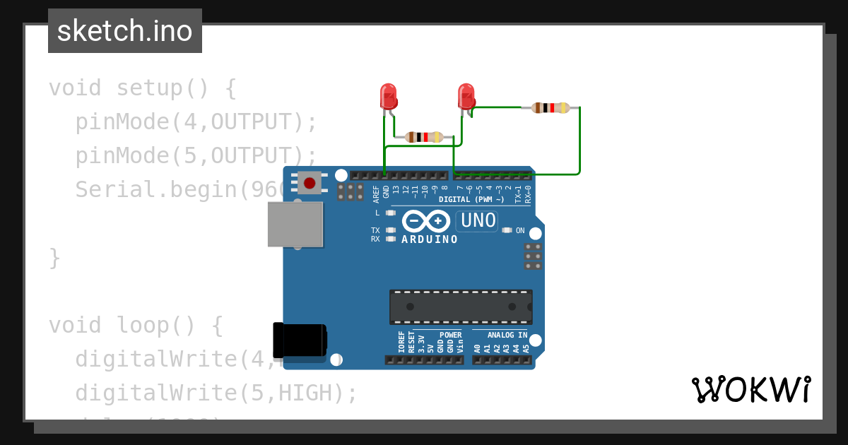 Led Blink Wokwi Esp32 Stm32 Arduino Simulator 4363
