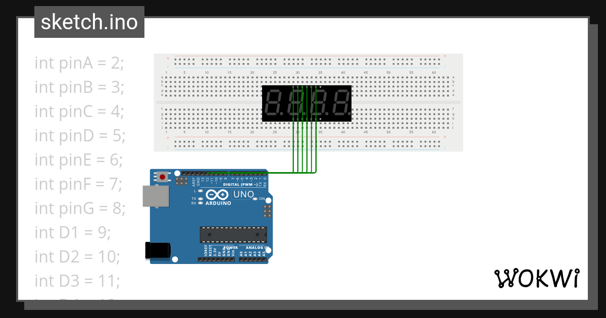 sevensegment' - Wokwi ESP32, STM32, Arduino Simulator