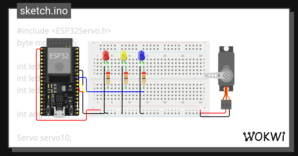 servo motor - Wokwi ESP32, STM32, Arduino Simulator