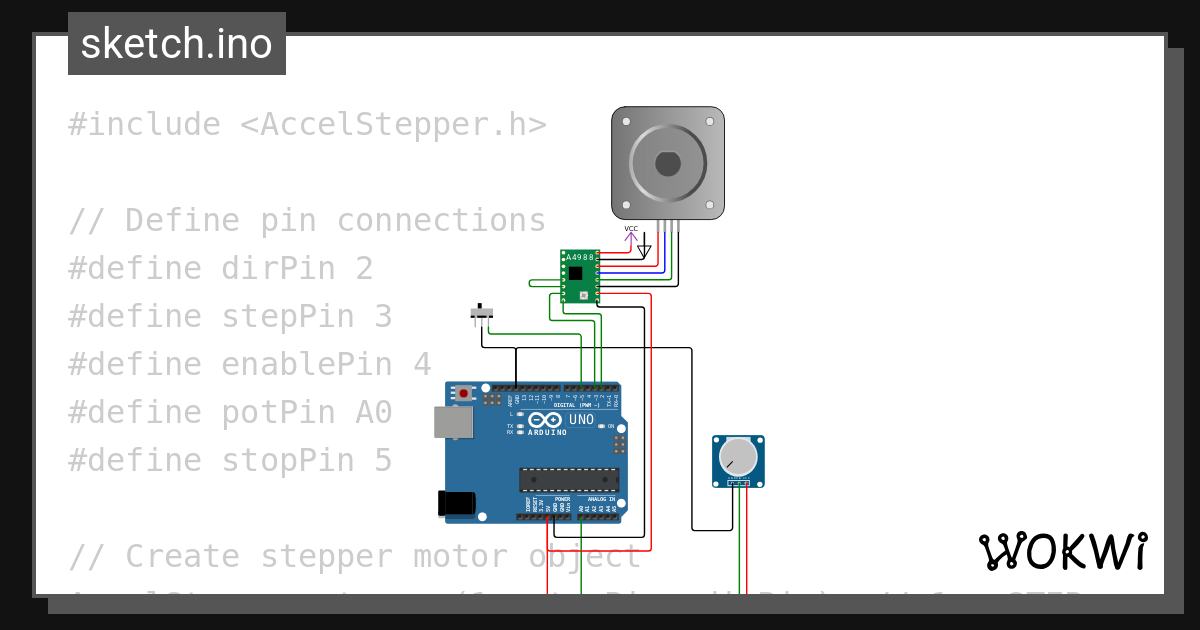 Stepper Nema17 A4988v2 Copy Wokwi Esp32 Stm32 Arduino Simulator 5095