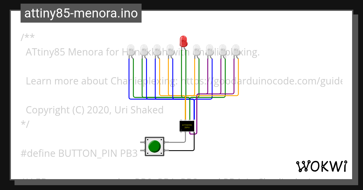 attiny85-menora.ino Copy - Wokwi ESP32, STM32, Arduino Simulator