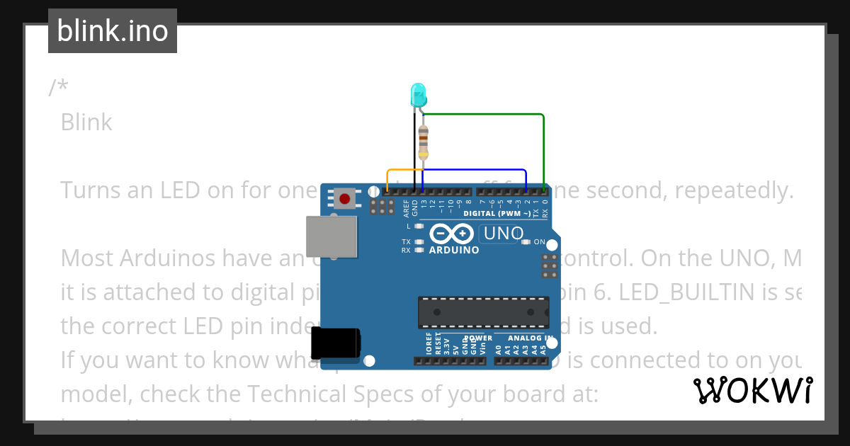 blink.ino Copy - Wokwi ESP32, STM32, Arduino Simulator