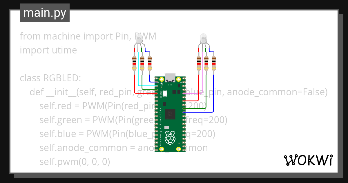 4pin Rgb Led Pwm Wokwi Esp32 Stm32 Arduino Simulator 5747