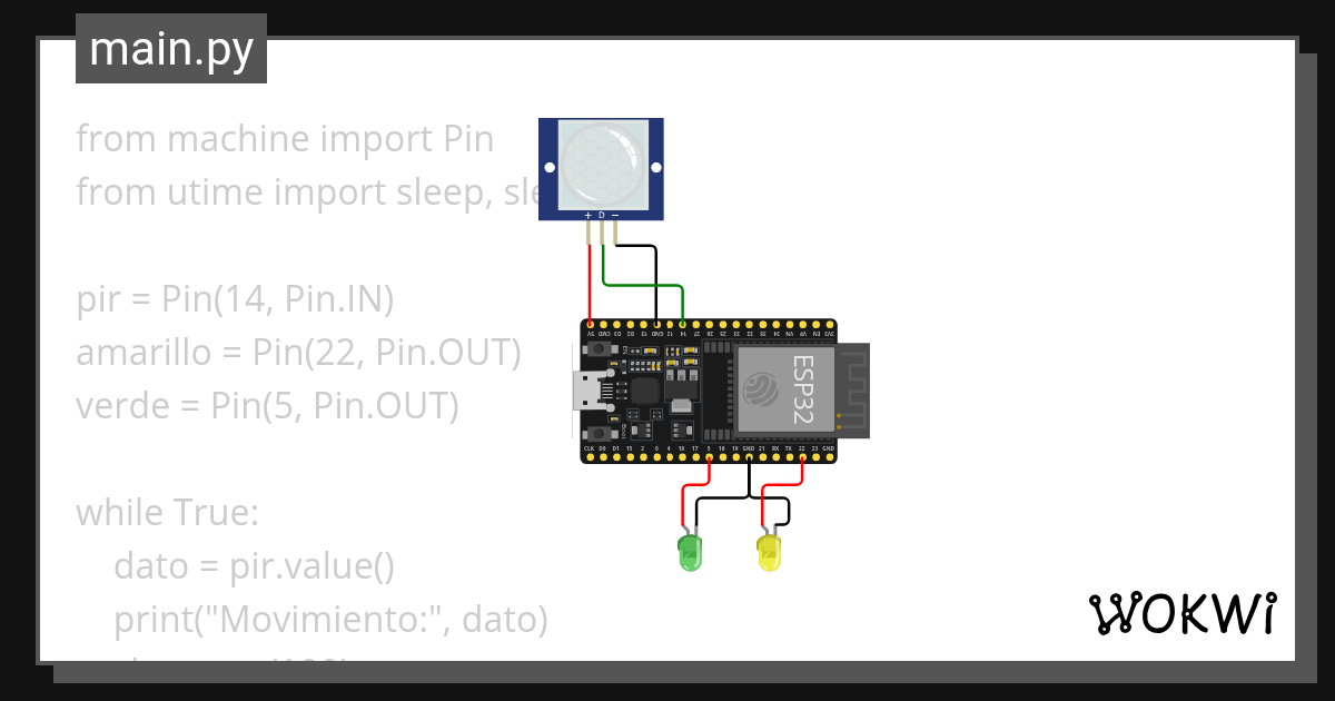 Pir Sensor Wokwi Esp32 Stm32 Arduino Simulator 8481