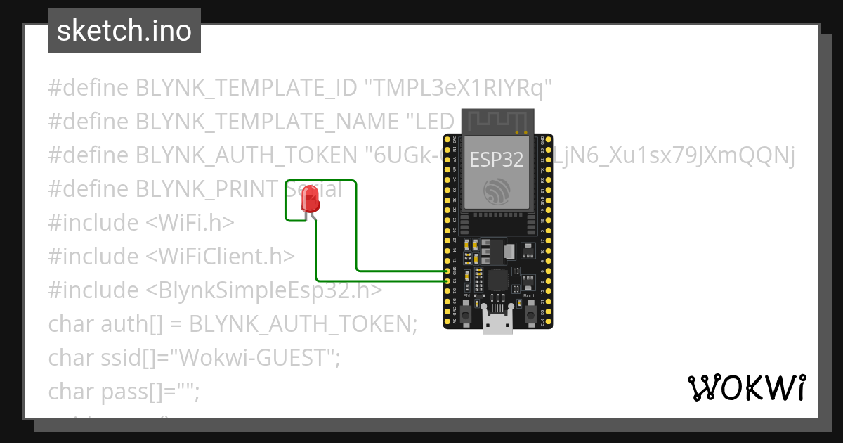 Led Status Wokwi Esp32 Stm32 Arduino Simulator 