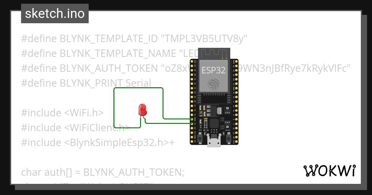 Ledblink Wokwi Esp32 Stm32 Arduino Simulator 
