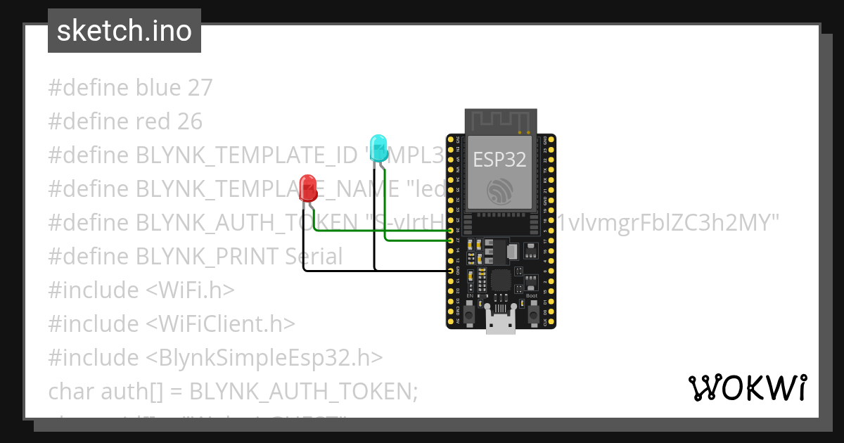 Led Status Wokwi Esp32 Stm32 Arduino Simulator 