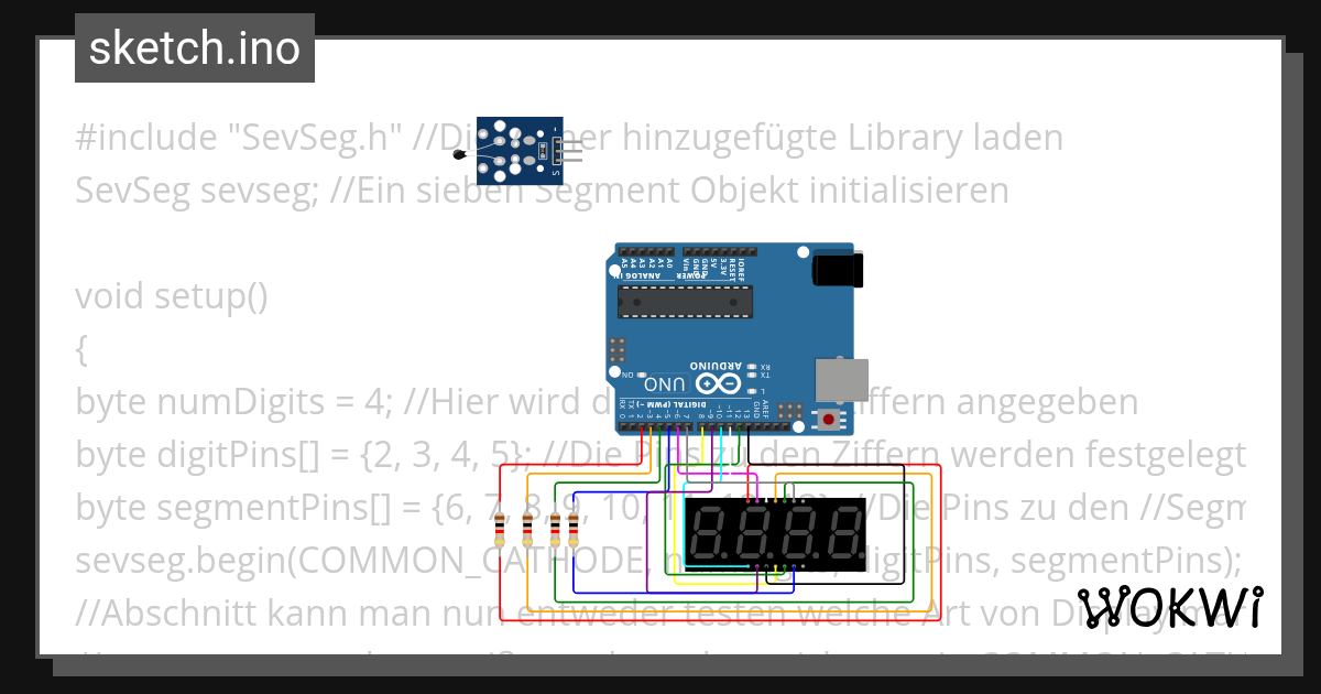 7 Segment - Wokwi ESP32, STM32, Arduino Simulator