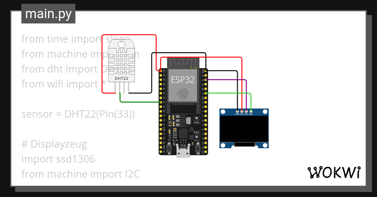 µP DHT 12.6. WIFI - Wokwi ESP32, STM32, Arduino Simulator