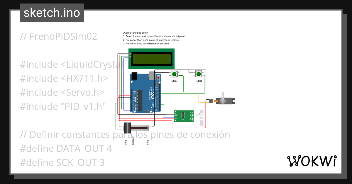 PID servo celda de carga SIM PRUEBA02 - Wokwi ESP32, STM32, Arduino Simulator