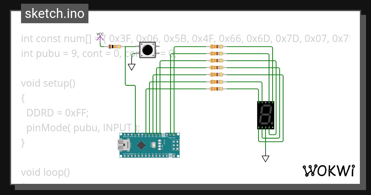 Contador - Wokwi ESP32, STM32, Arduino Simulator