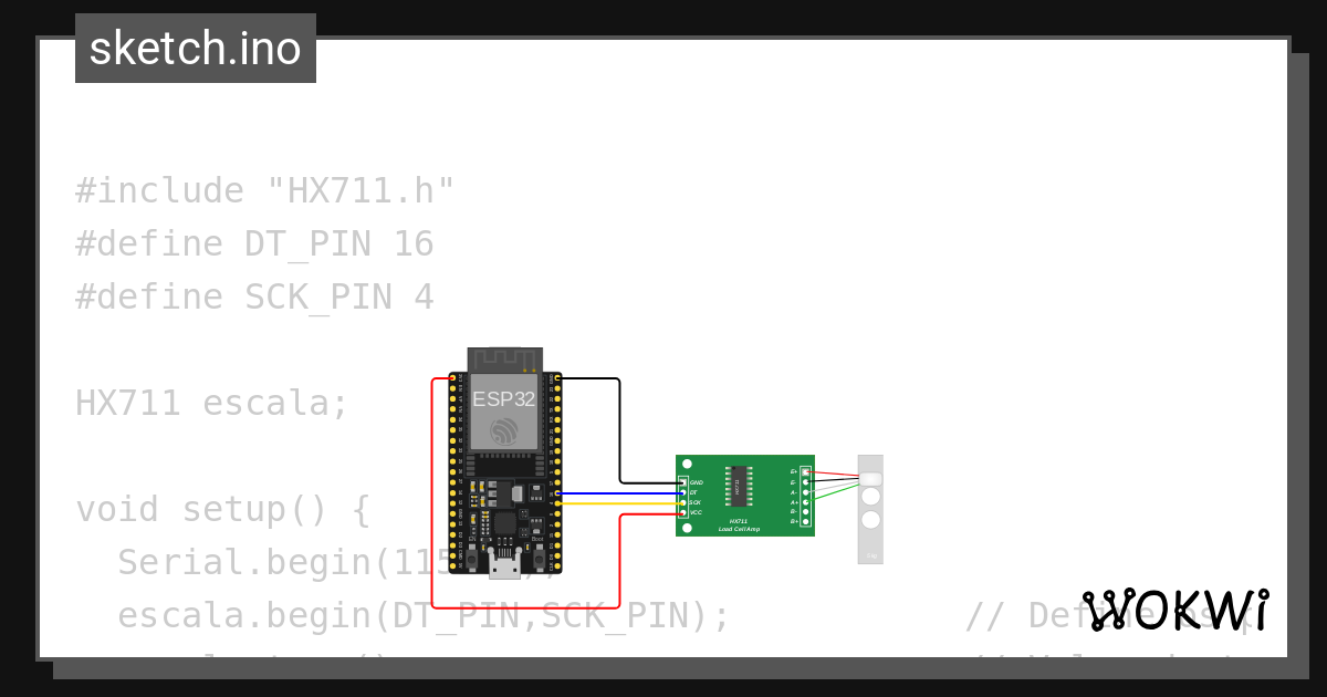 Balança Sprint Wokwi Esp32 Stm32 Arduino Simulator