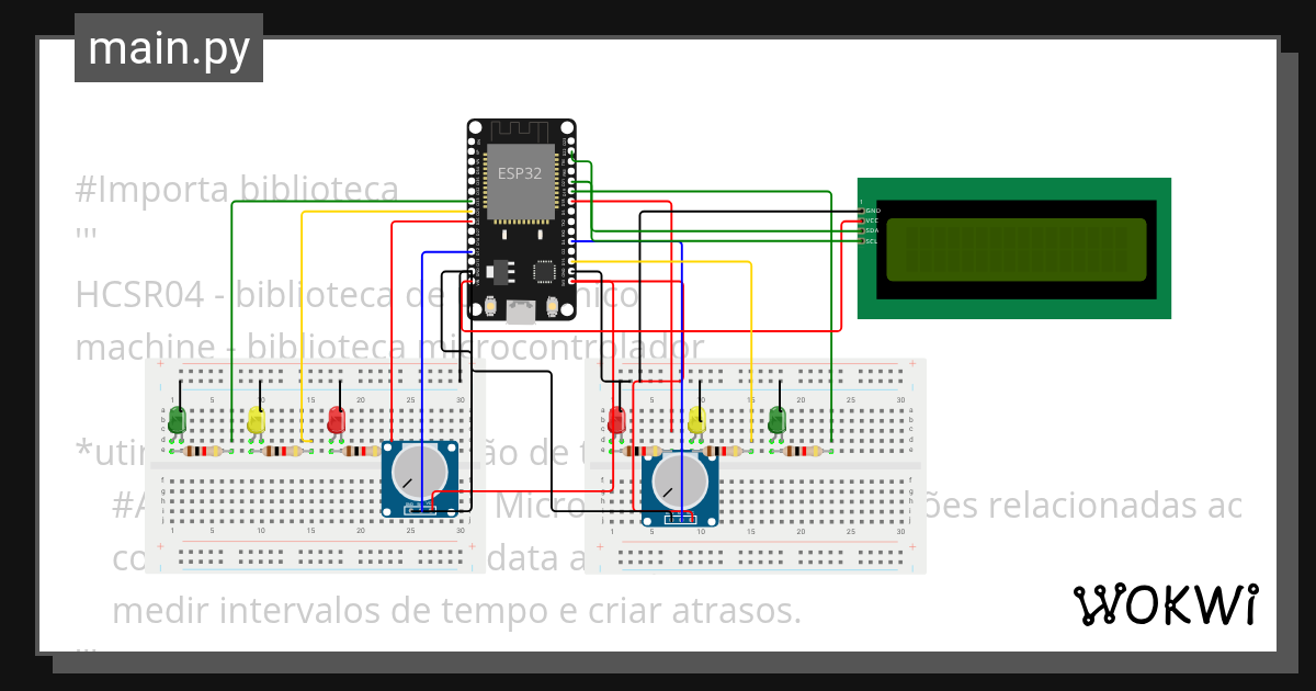 PROJETO SEXTA / TARDE - Wokwi ESP32, STM32, Arduino Simulator