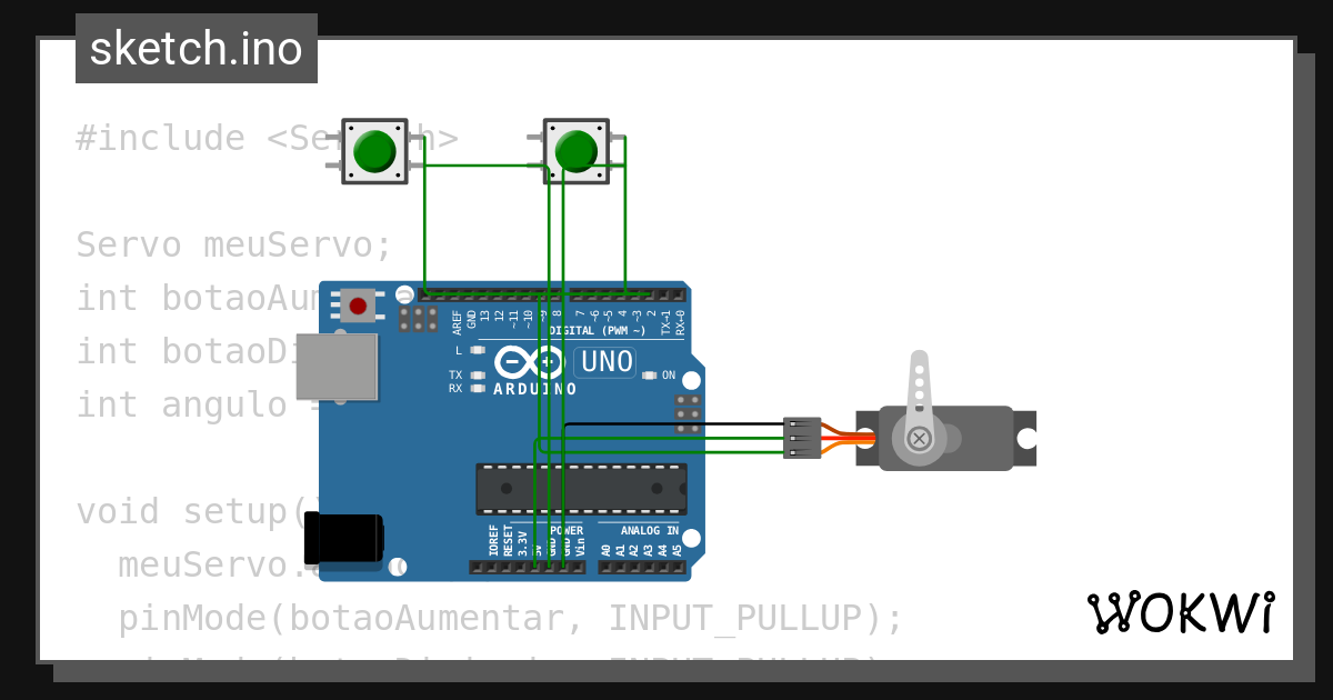 Controle Com Botões Wokwi Esp32 Stm32 Arduino Simulator