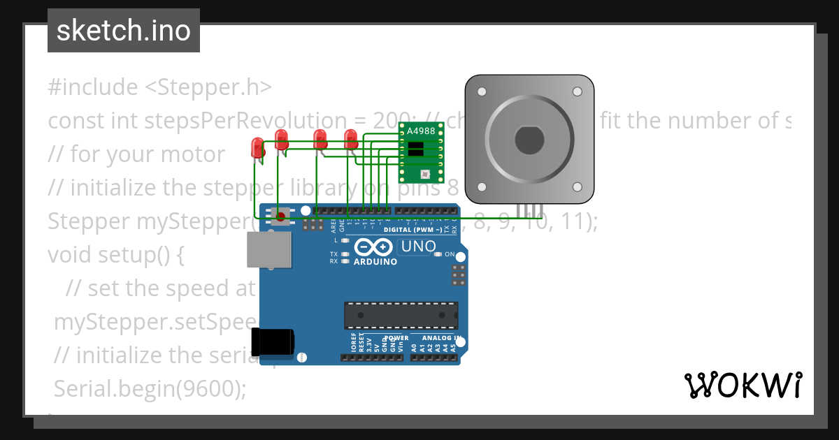Stepper Wokwi Esp32 Stm32 Arduino Simulator 9940