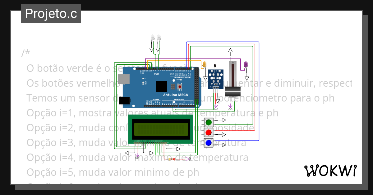 Projeto - Wokwi ESP32, STM32, Arduino Simulator Projeto - Wokwi ESP32, STM32, Arduino Simulator