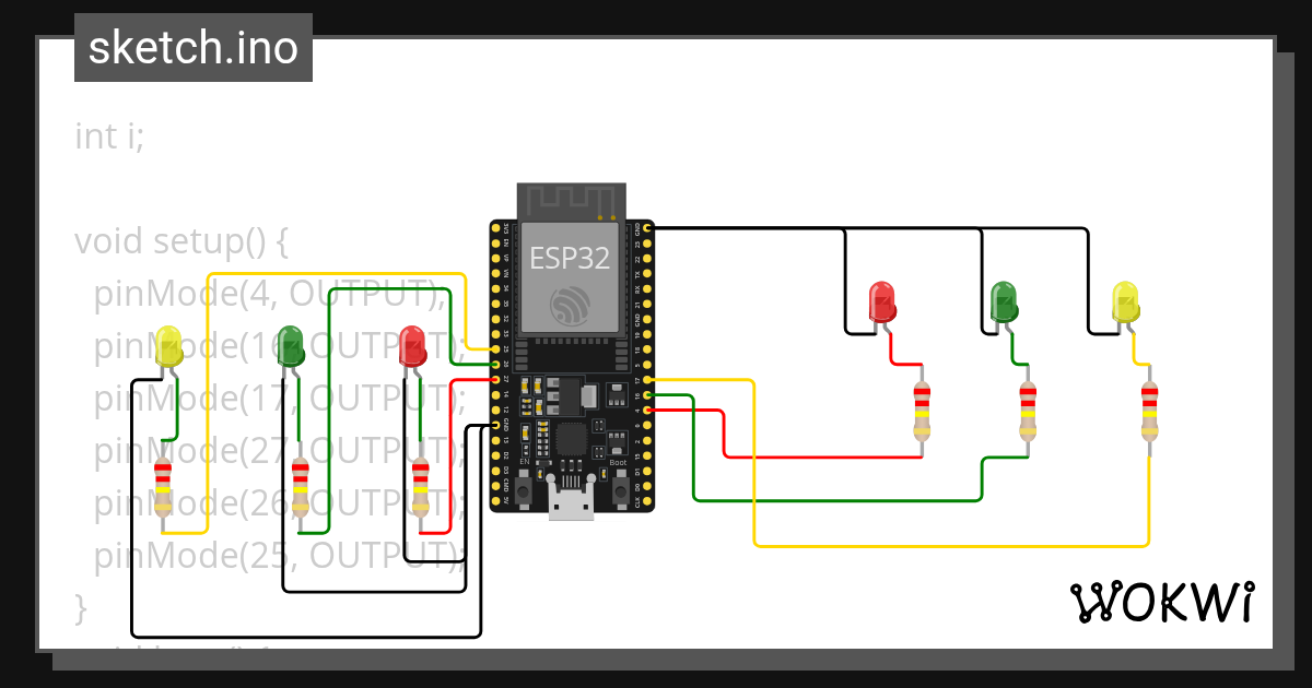 traffic - Wokwi ESP32, STM32, Arduino Simulator