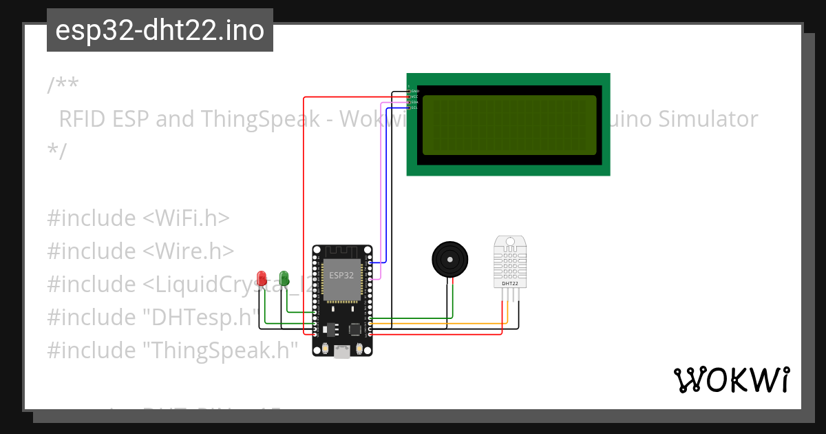 RFID ESP and ThingSpeak Copy - Wokwi ESP32, STM32, Arduino Simulator