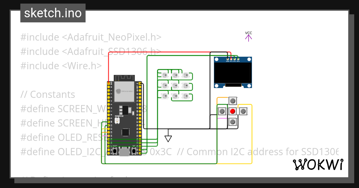 Tic-Tac-Toe OLED - Wokwi ESP32, STM32, Arduino Simulator