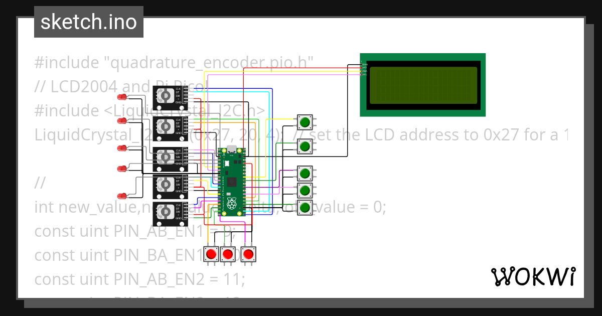 Encoder 2 - Wokwi ESP32, STM32, Arduino Simulator