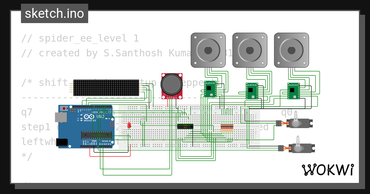 Spideree Level 1 Wokwi Esp32 Stm32 Arduino Simulator