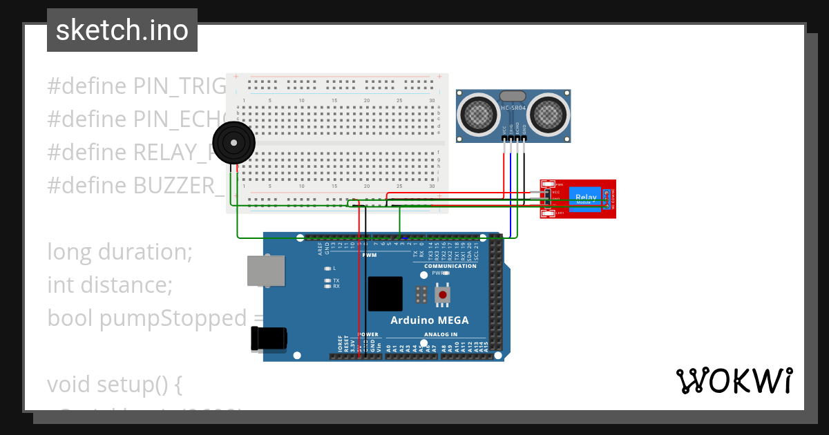 Water Overflow Wokwi Esp32 Stm32 Arduino Simulator 