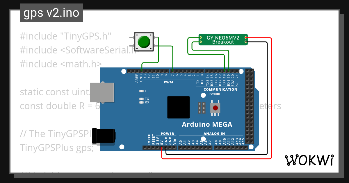 GY-NEO6MV2 GPS V3 Copy - Wokwi ESP32, STM32, Arduino Simulator