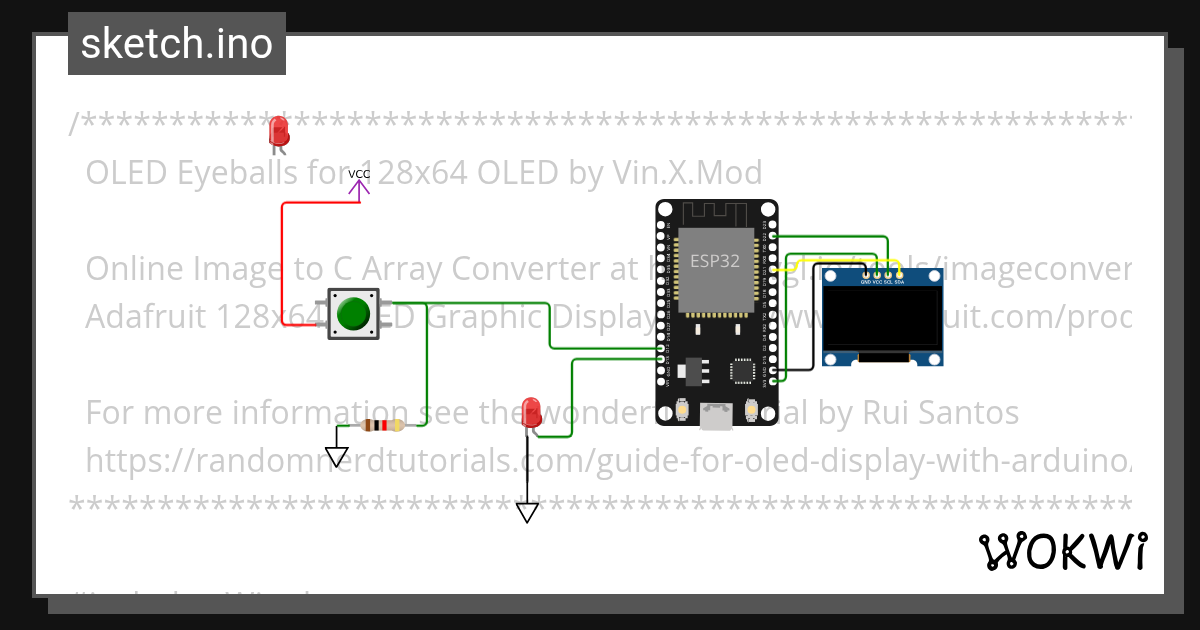 Olhos Robo - Wokwi ESP32, STM32, Arduino Simulator