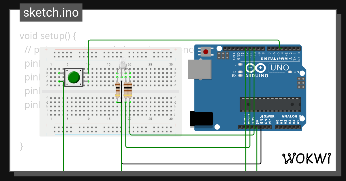 bgr push button - Wokwi ESP32, STM32, Arduino Simulator