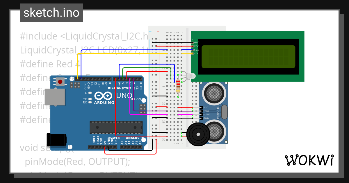 hc-sr04 - Wokwi ESP32, STM32, Arduino Simulator