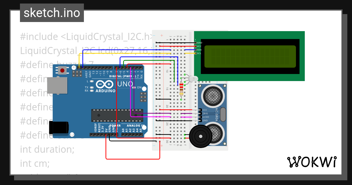 hc-sr04 - Wokwi ESP32, STM32, Arduino Simulator
