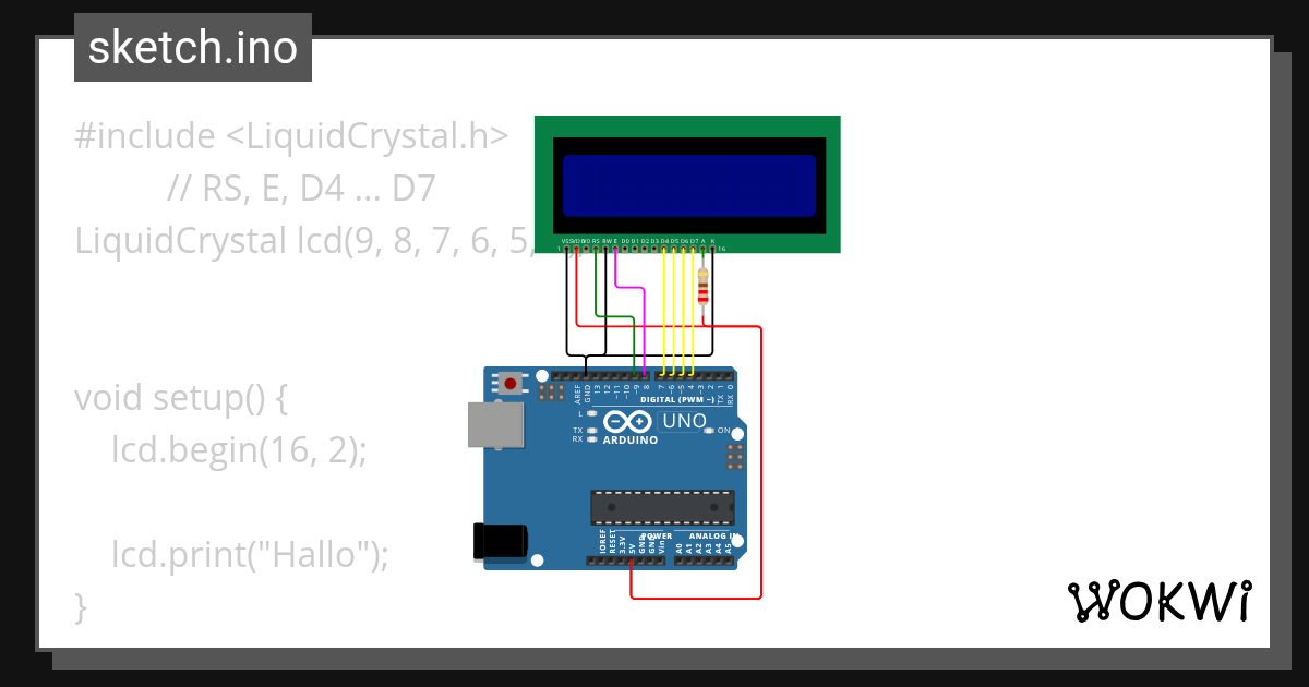 lcd display - Wokwi ESP32, STM32, Arduino Simulator