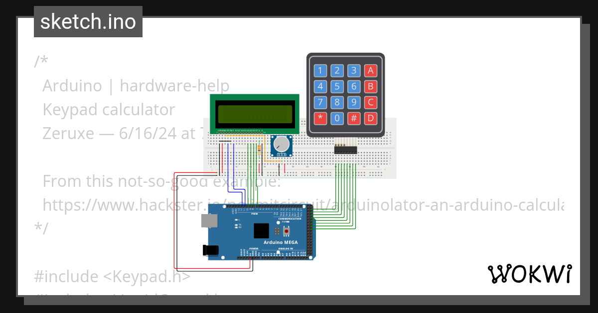 Zeruxe_Calculator - Wokwi ESP32, STM32, Arduino Simulator