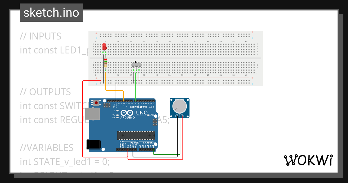led with regulator - Wokwi ESP32, STM32, Arduino Simulator