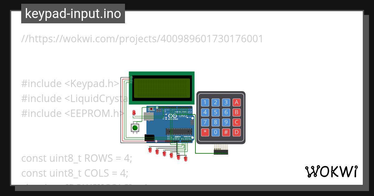 keypad - Wokwi ESP32, STM32, Arduino Simulator