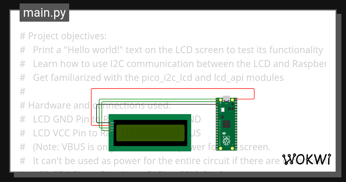 Lcd - Wokwi ESP32, STM32, Arduino Simulator
