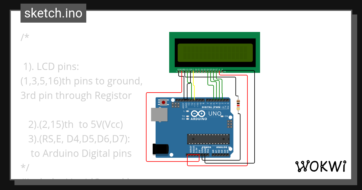 LCD Print Copy - Wokwi ESP32, STM32, Arduino Simulator