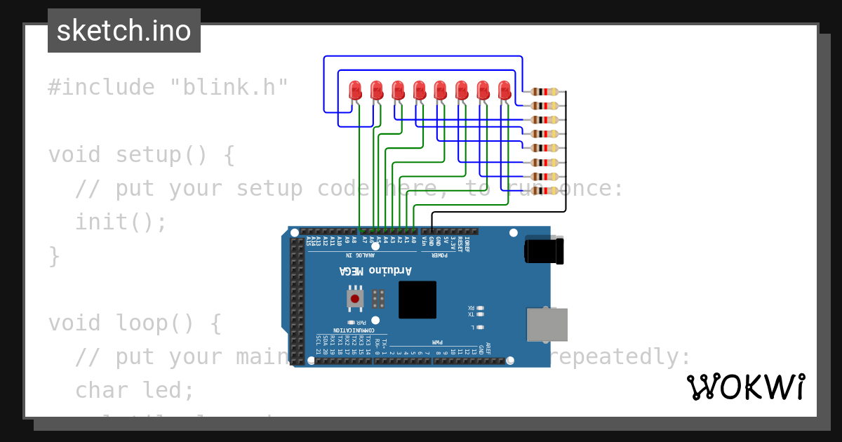 Blink Program Wokwi Esp32 Stm32 Arduino Simulator 3041