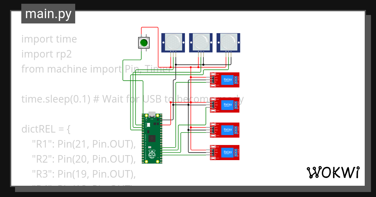 Relay 4 - Wokwi ESP32, STM32, Arduino Simulator