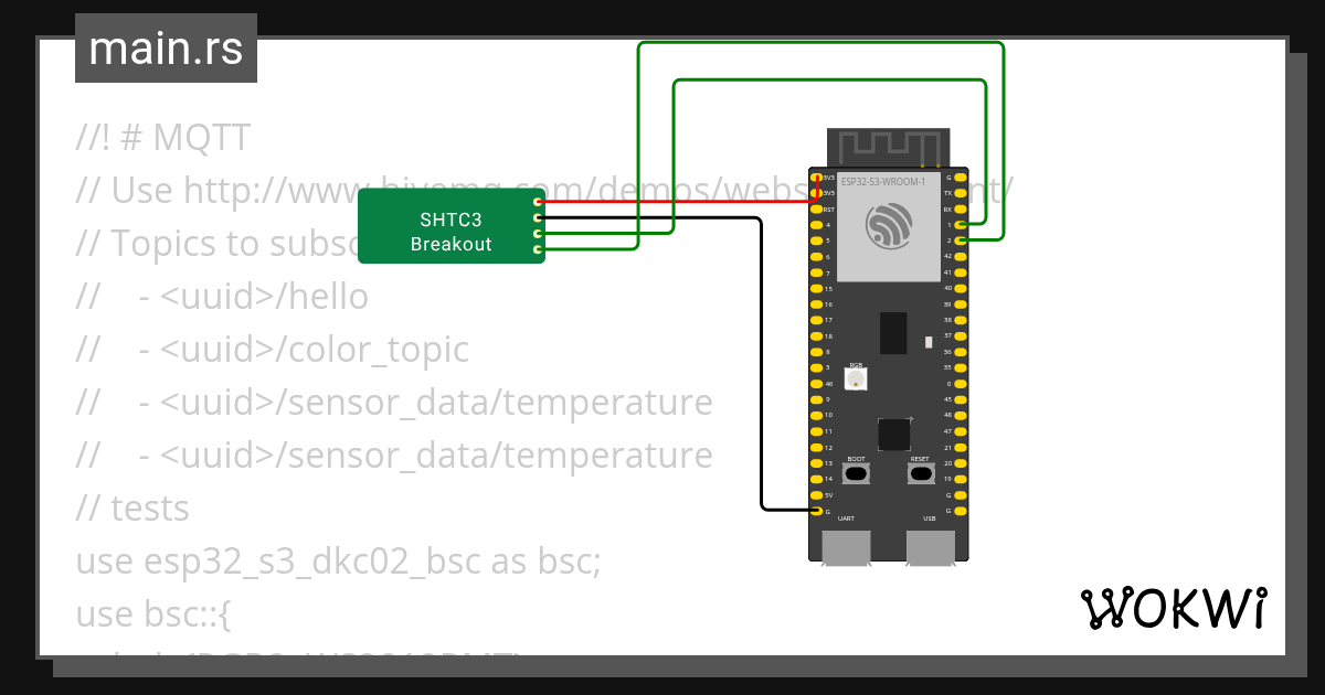 [esp32s3 | rust | std] mqtt example Copy - Wokwi ESP32, STM32, Arduino Simulator