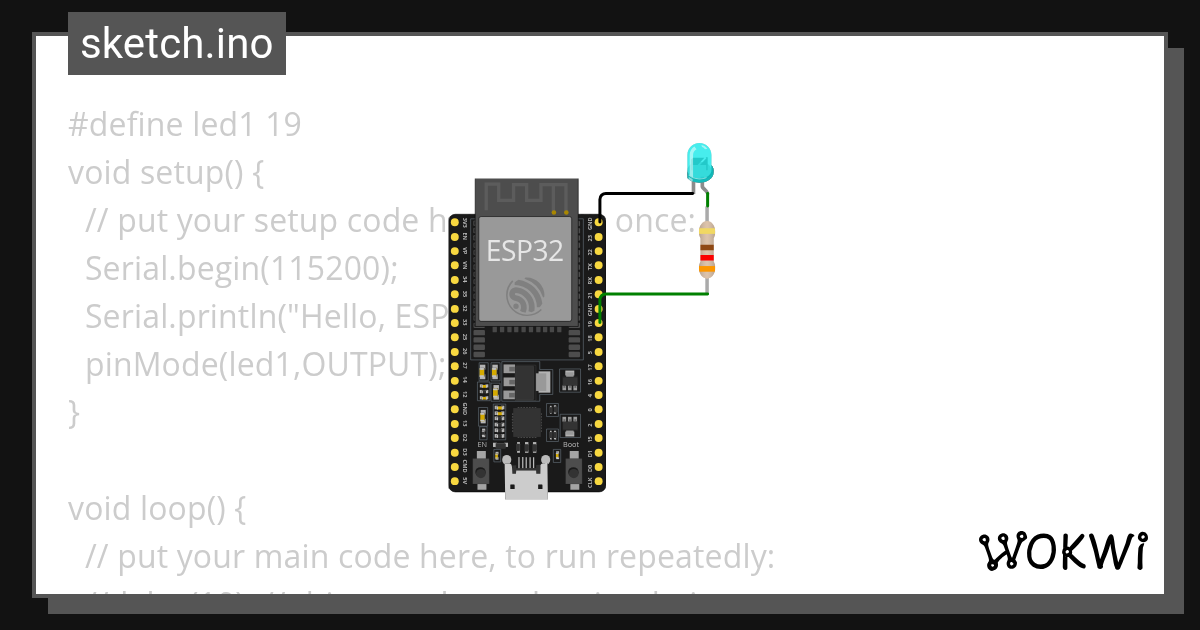 p0.1 - Wokwi ESP32, STM32, Arduino Simulator
