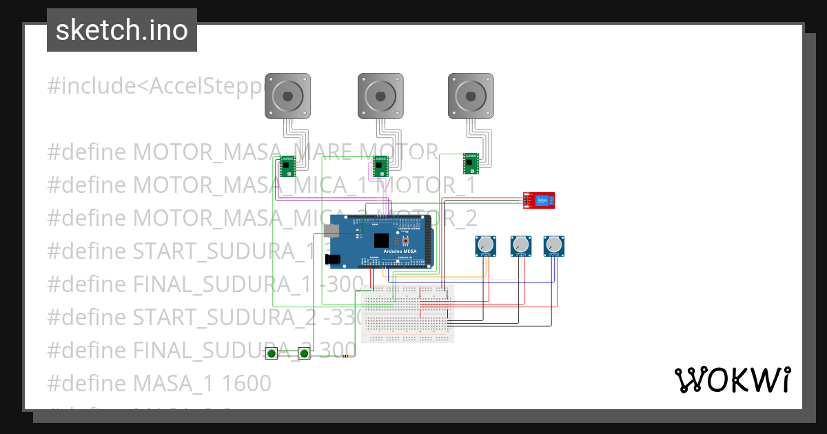 Masa de sudura - Wokwi ESP32, STM32, Arduino Simulator