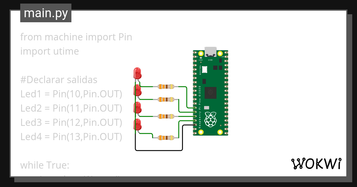 Leds Copy - Wokwi ESP32, STM32, Arduino Simulator