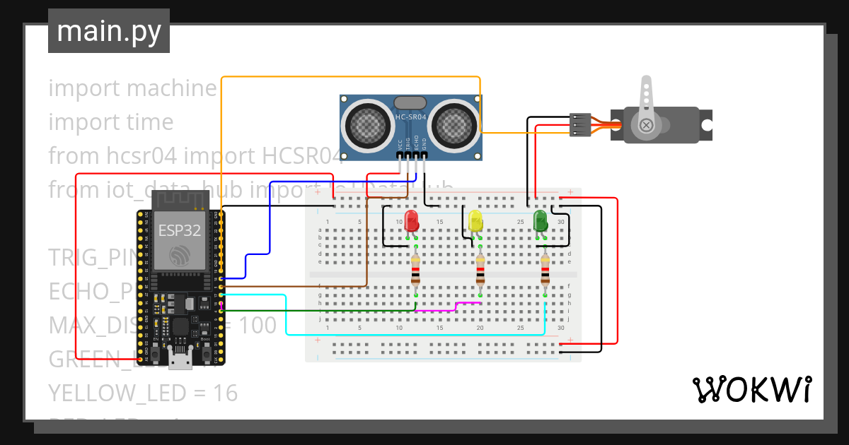 Lixo Inteligente - Wokwi ESP32, STM32, Arduino Simulator