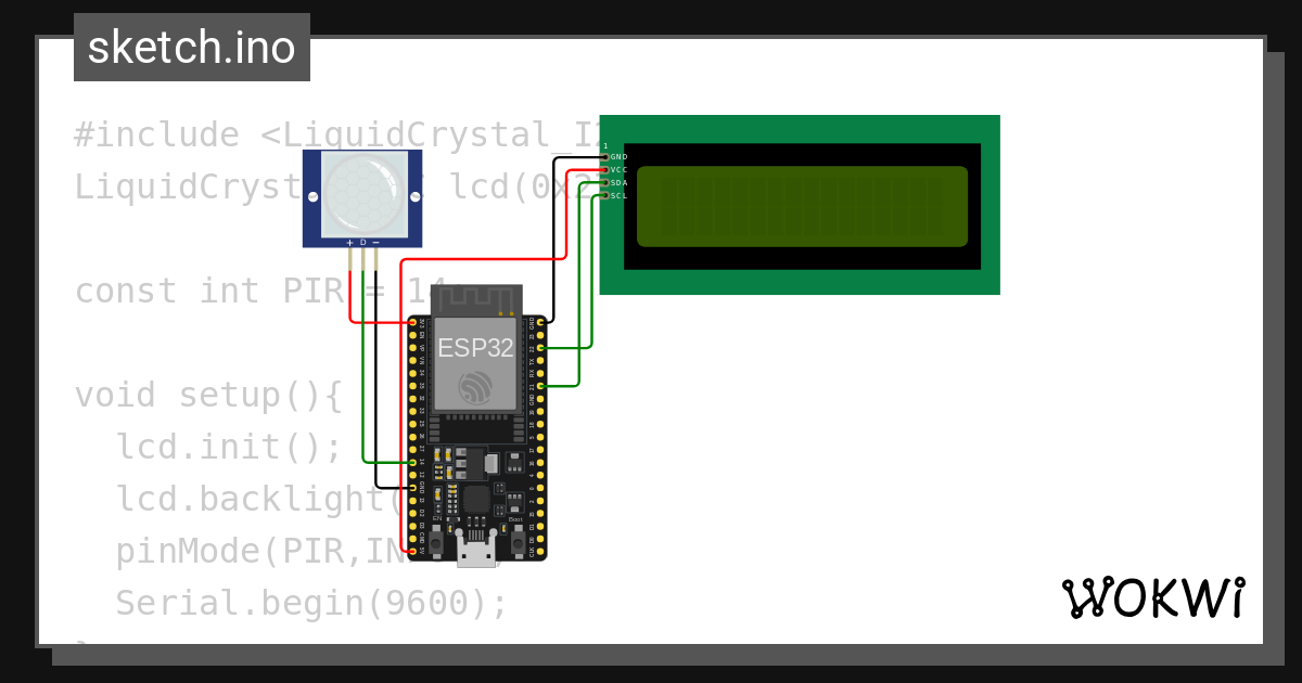 Detectormovimiento Wokwi Esp32 Stm32 Arduino Simulator