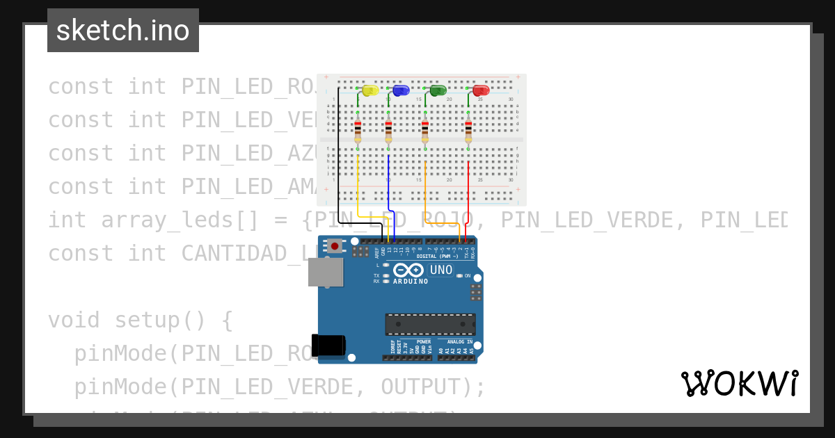 Prender Leds Sin Array Wokwi Esp32 Stm32 Arduino Simulator 2258