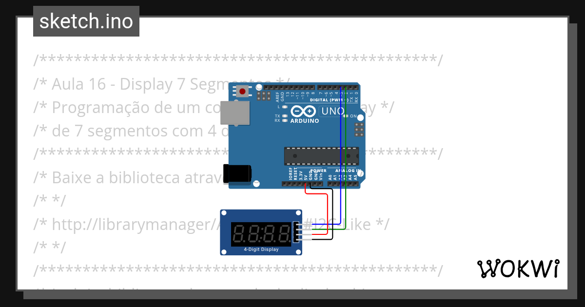 Tm1637 Display Adriano Wokwi Esp32 Stm32 Arduino Simulator 7815