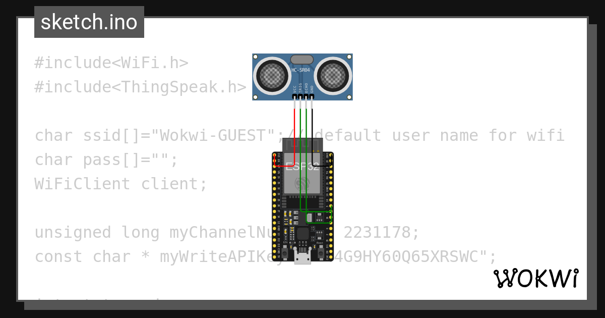 2ultra Sonic Sensor Working Distance Calculate Sensor Wokwi Esp32 Stm32 Arduino Simulator
