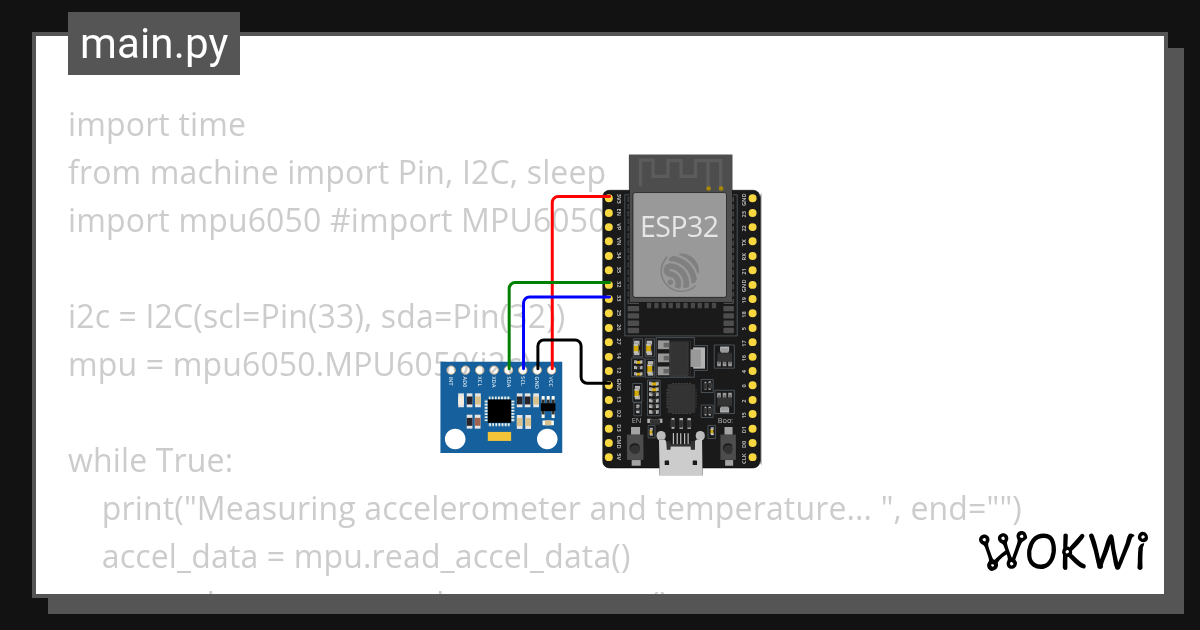 I2c Mpu6050 Wokwi Esp32 Stm32 Arduino Simulator 4529
