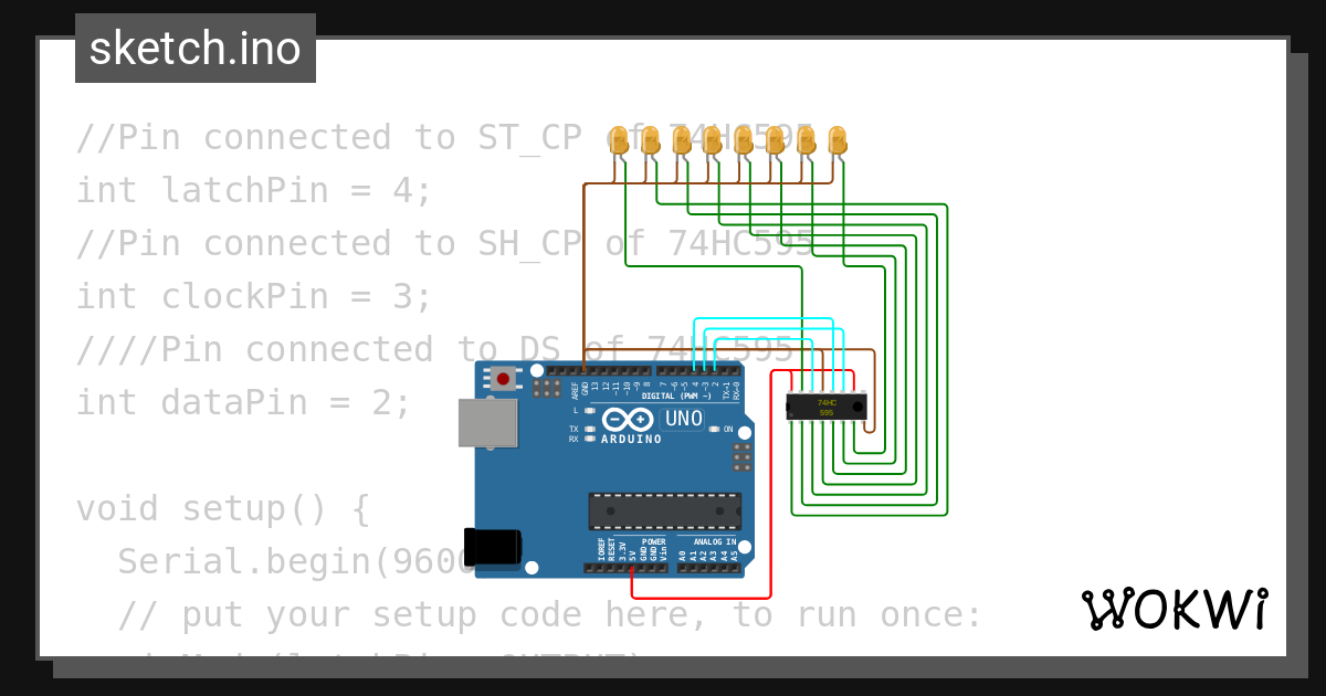Test1 74hc595 Uno Wokwi Esp32 Stm32 Arduino Simulator 5934